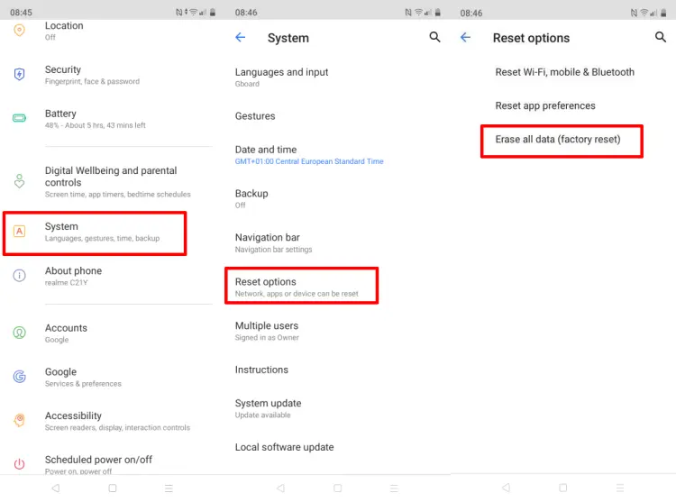 Cara Reset Realme C25Y Kembali Ke Pengaturan Pabrik | BaruBenar